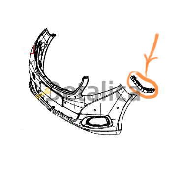 Крепление переднего бампера левое Мерседес W447 оригинал