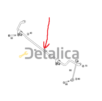 Задний стабилизатор поперечной устойчивости для Мерседес W204