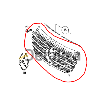 Решетка радиатора для Мерседес Вито оригинал